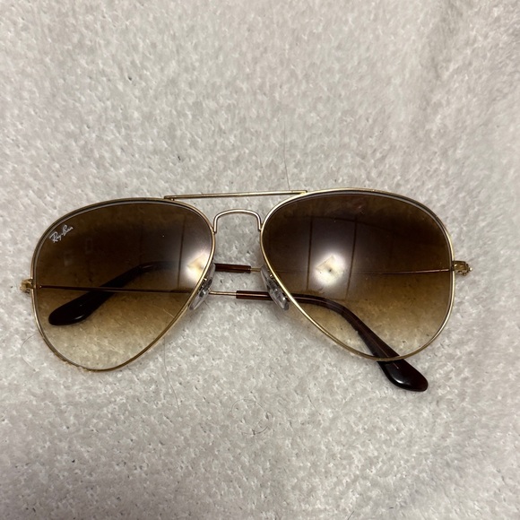 Ray-Ban | Accessories | Rayban Classic Gold Aviators With Brown Lenses ...